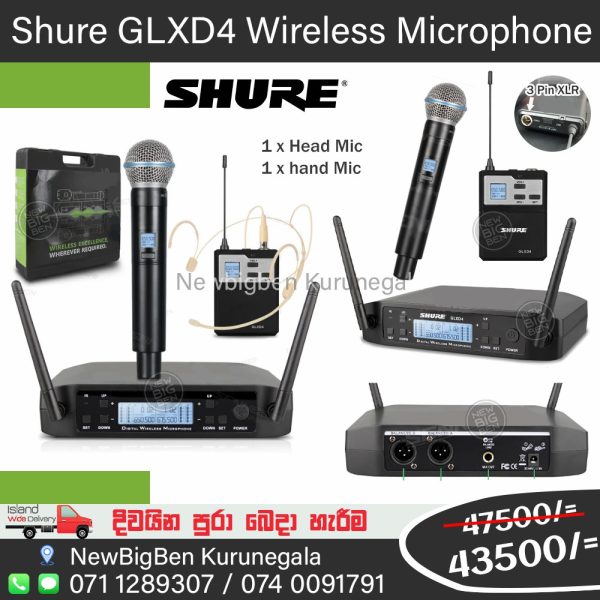 Shure GLXD4 Wireless Dual Microphone UHF – New Big Ben